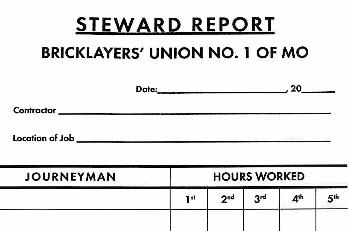 Steward Reports | BAC Locals